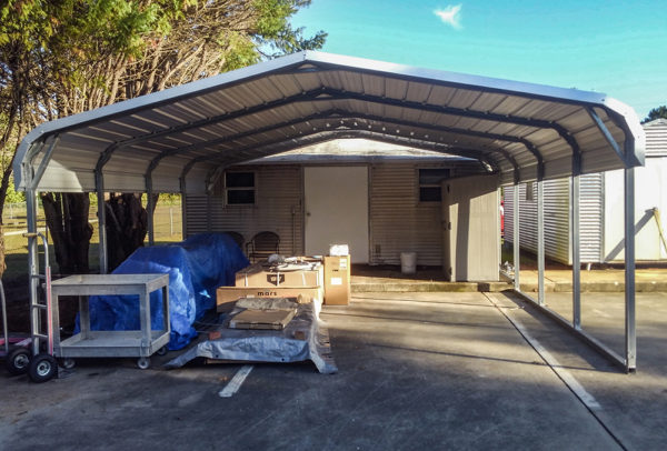 Large Carport for Storage installed by Better Buildings | Better Buildings